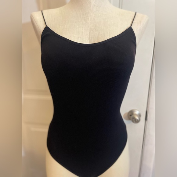 Active Basic | Tops | Active Basic Black Bodysuit Tank Ml | Poshmark